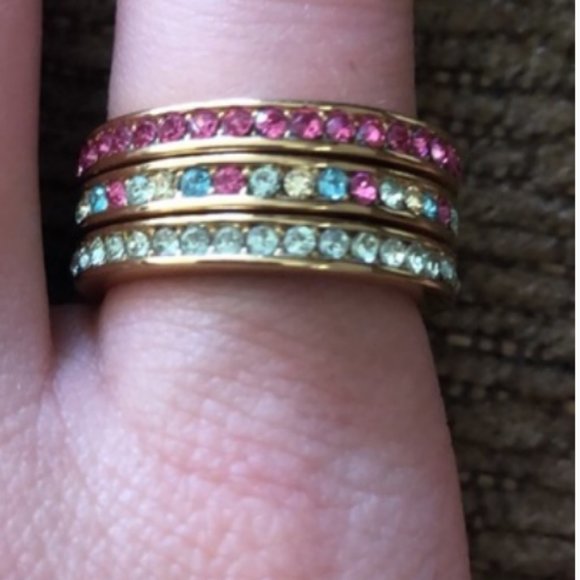 kate spade | Jewelry | Kate Spade Carnival Hinged Stackable Rings 6 ...